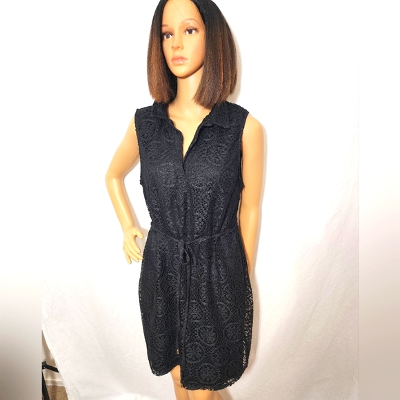 Faded Glory | Dresses | Faded Glory Black Lace Shift Dress | Poshmark
